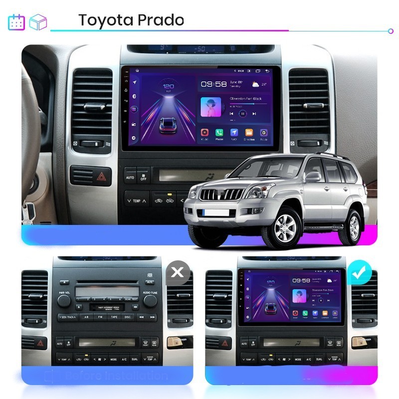 izzishop.pl | Radio Nawigacja dla Toyota Land Cruiser Prado J120 z ...
